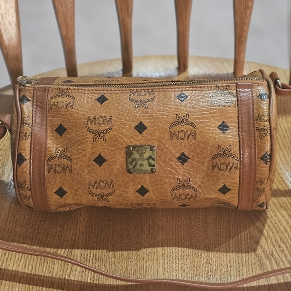MCM | Bags | Mcm Logo Monogram Canvas Cross Body Bag | Poshmark
